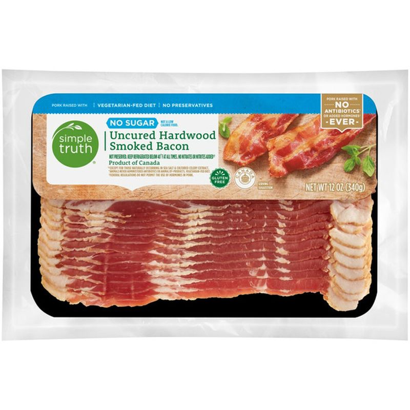 Simple Truth No Sugar Uncured Hardwood Smoked Bacon (12 oz) - Instacart