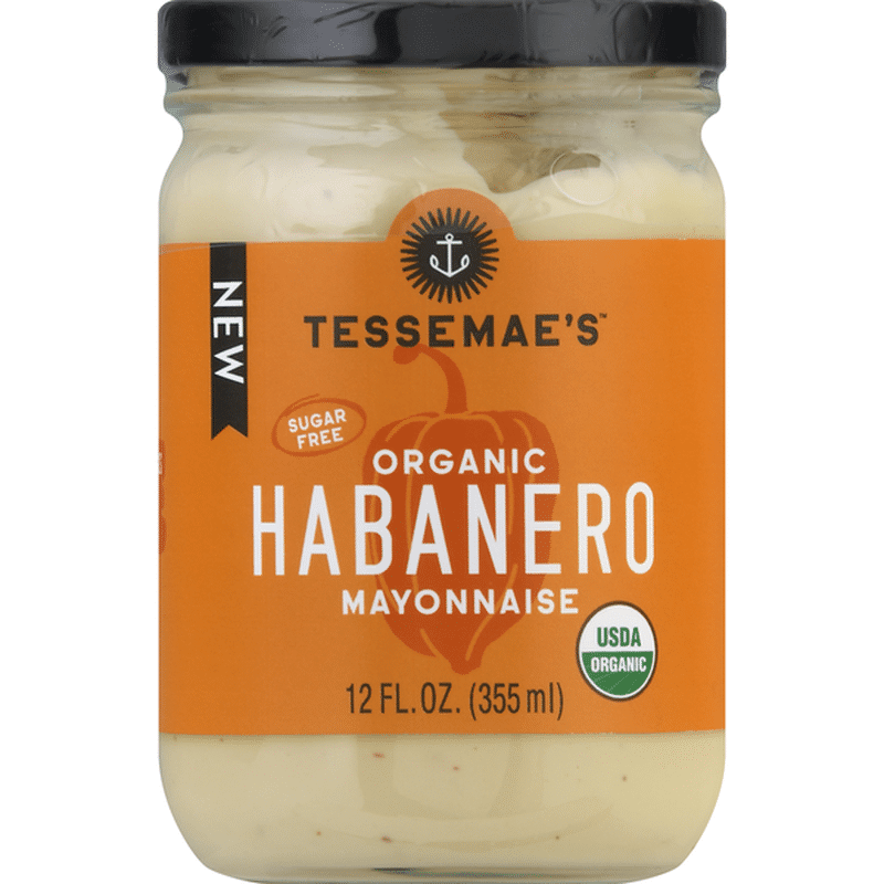 Tessemae's All Natural Mayonnaise, Organic, Habanero (12 oz) - Instacart