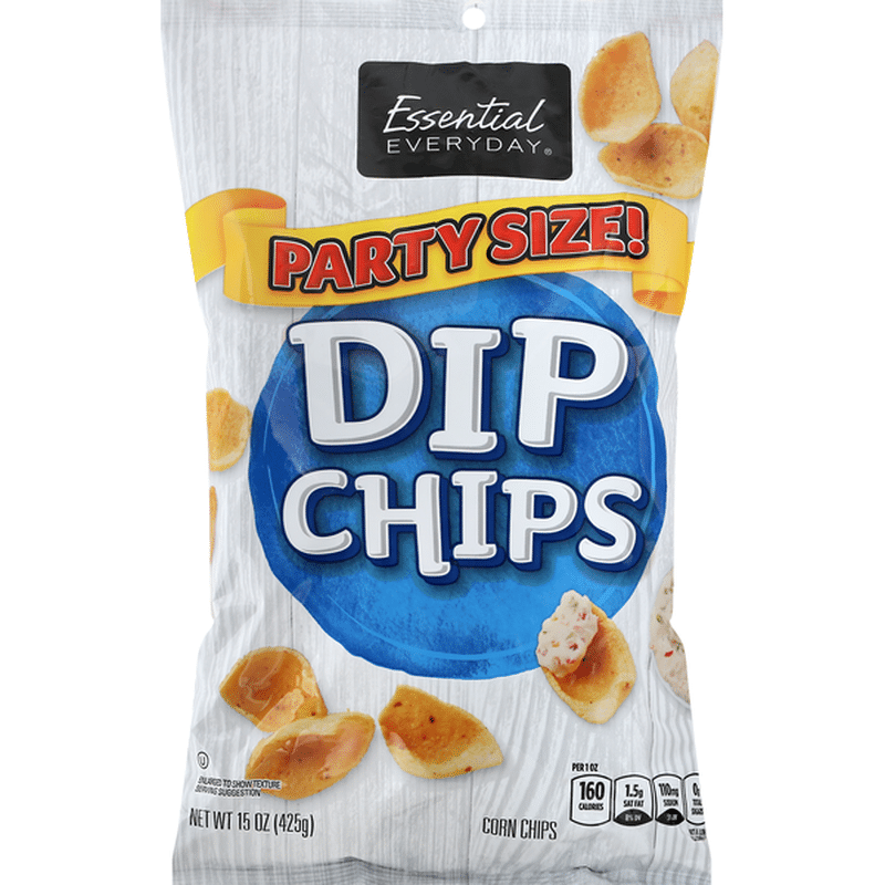 Essential Everyday Corn Chips, Dip Chips, Party Size (15 oz) - Instacart