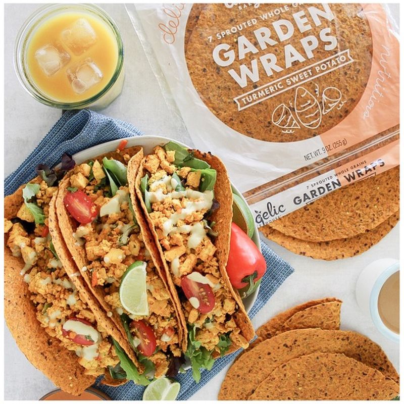 Angelic Bakehouse 7 Sprouted Whole Grain Sweet Potato Wraps (9 oz ...