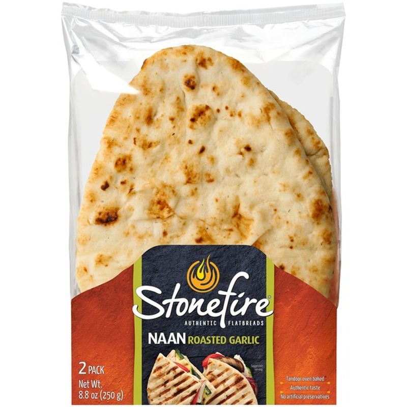 Stonefire Roasted Garlic Naan Bread (2 ct) from Stop & Shop - Instacart