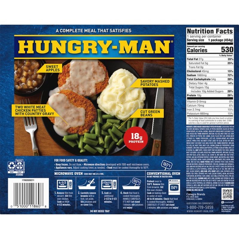 Hungry Man Country Fried Chicken 16 Oz From Market Basket Instacart
