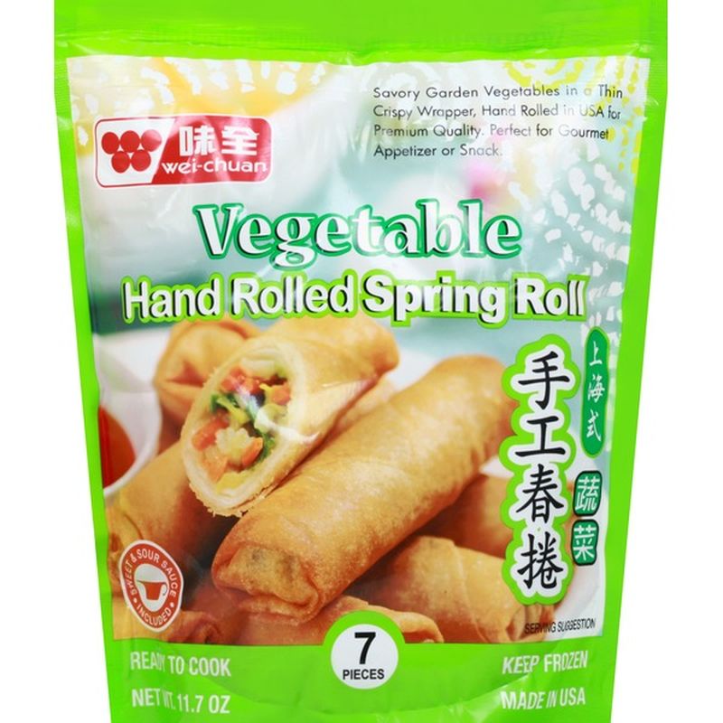 Wei Chuan Spring Rolls, Hand Rolled, Vegetable (7 each) - Instacart