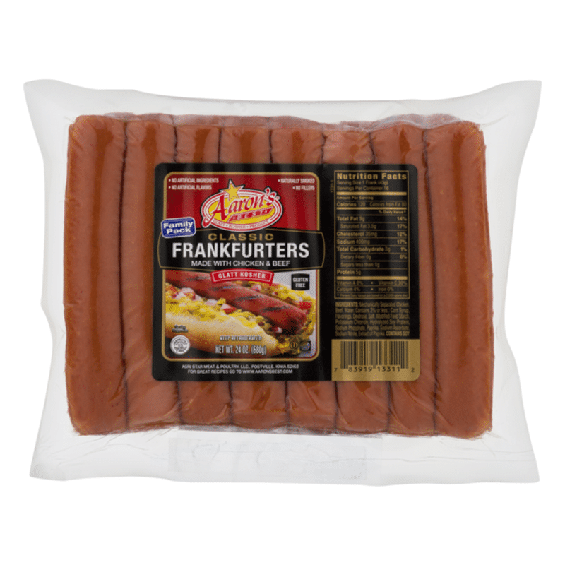 Aaron's Best Classic Franks Family Pack (24 oz) - Instacart
