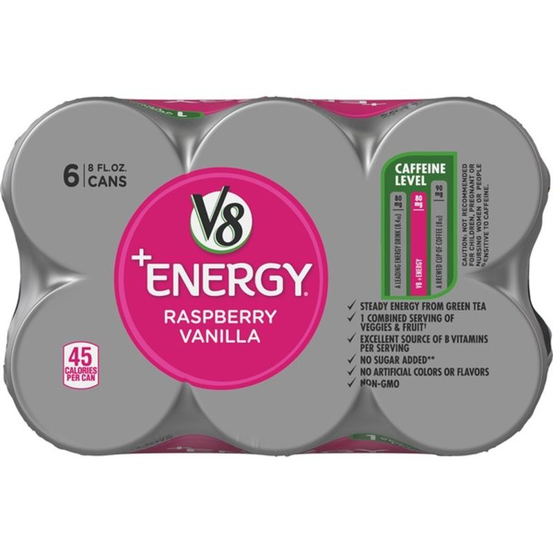V8® Healthy Energy Drink, Natural Energy from Tea, Raspberry Vanilla ...