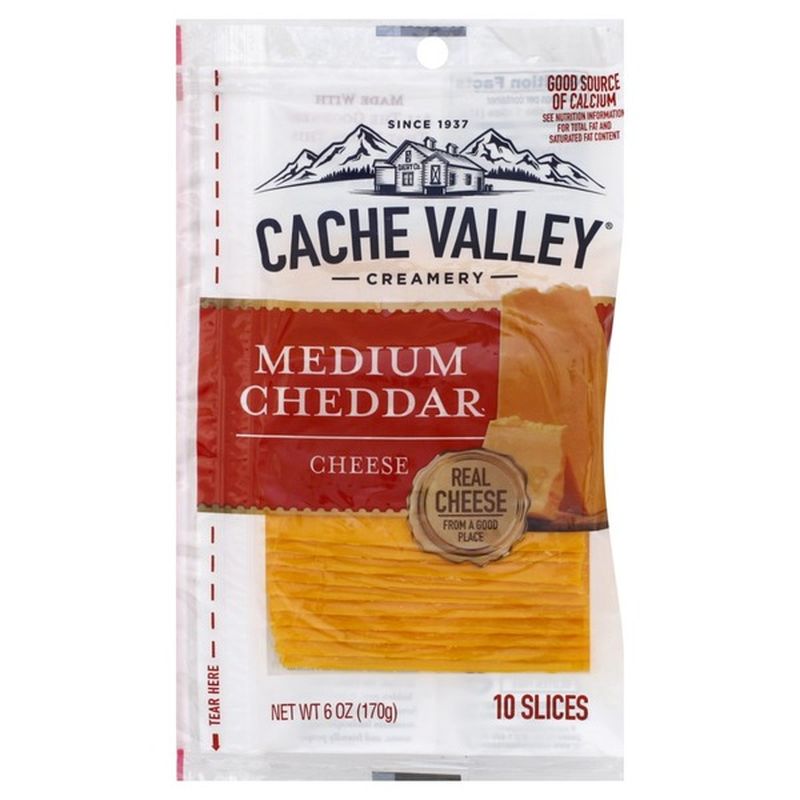 Cache Valley Creamery Medium Cheddar Slices Cheese (6 oz) - Instacart