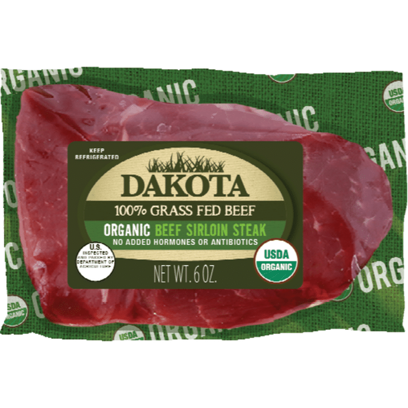 Dakota Organic Grass Fed Beef Sirloin (1 ct) - Instacart