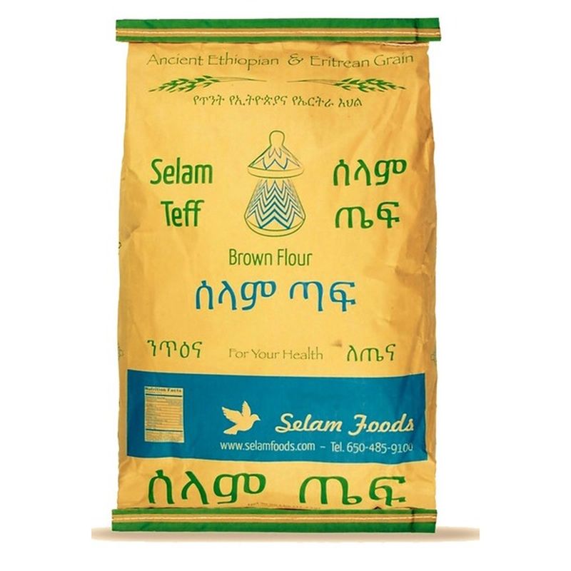 Selam Foods Brown Teff Flour (25 lb) - Instacart