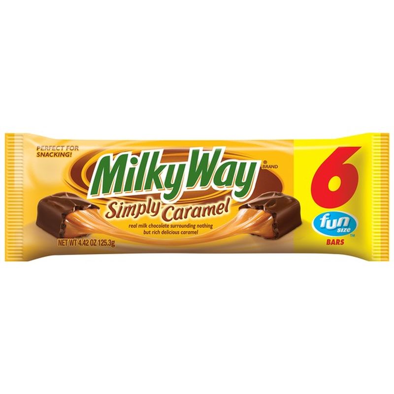 Milky Way Simply Caramel Milk Chocolate Fun Size Candy Bars (4.42 oz) - Instacart