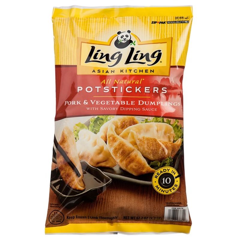 Ling Ling All Natural Potstickers Potstickers, Pork & Vegetable (4.2 lb ...