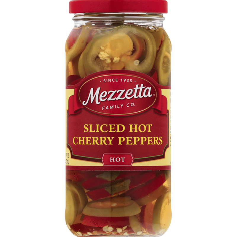 Mezzetta Cherry Peppers, Sliced, Hot (16 fl oz) - Instacart