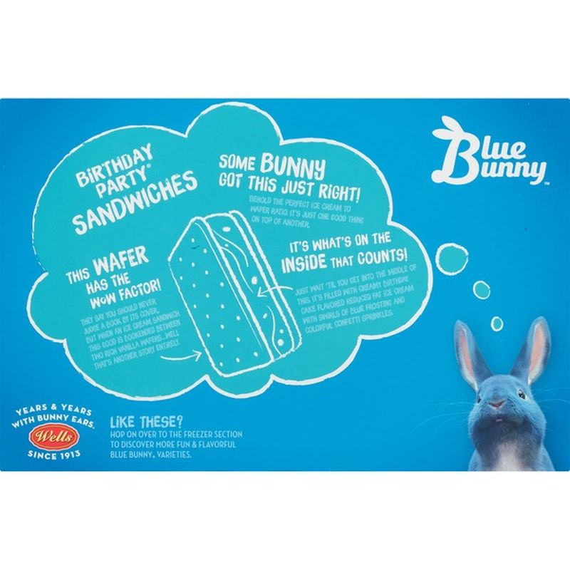 Blue Bunny Birthday Party Ice Cream Sandwiches (4.25 fl oz) - Instacart