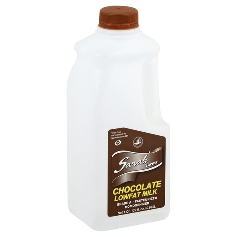 Sarah Farms Milk, Lowfat, Chocolate, 1% (32 oz) - Instacart