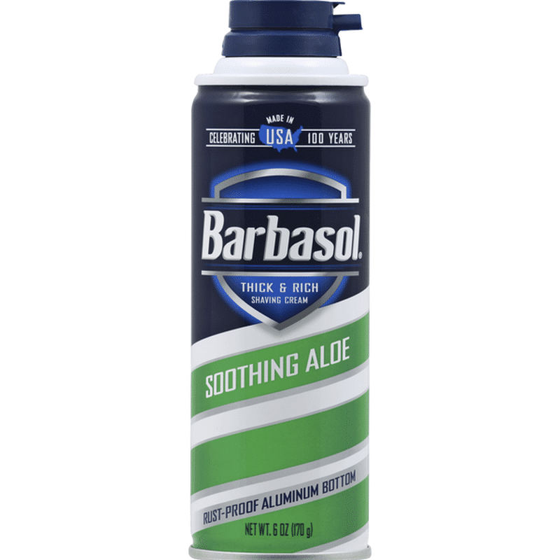 Barbasol Shaving Cream, Thick & Rich, Soothing Aloe (6 oz) - Instacart