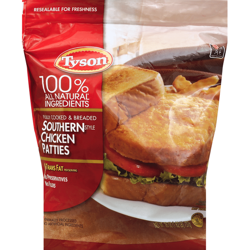Tyson Chicken Patties, Southern Style (26 oz) - Instacart