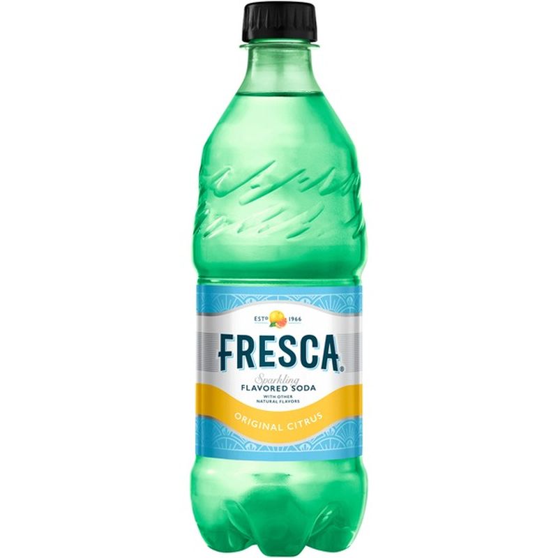 Fresca Original Citrus Soda Sparkling Flavored Soft Drink Zero Calorie And Sugar Free (20 oz ...