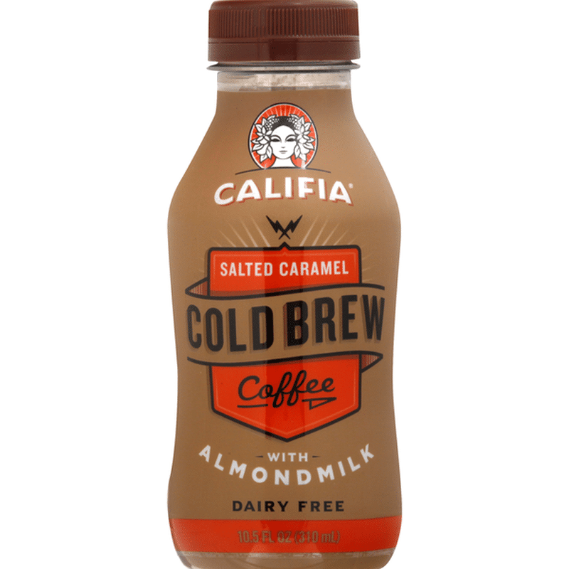 Califia Farms Salted Caramel Cold Brew Coffee with Almondmilk (10.5 oz ...