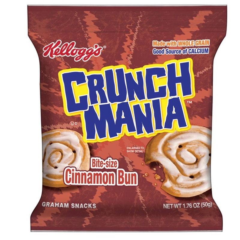 Kellogg's Crunchmania Cracker Brand Crunch Mania Cinnamon Bun (1.76 oz ...