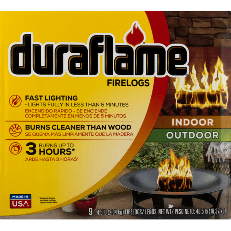 Duraflame 4.5lb Indoor/Outdoor Firelog - 9pk (4.5 lb) - Instacart