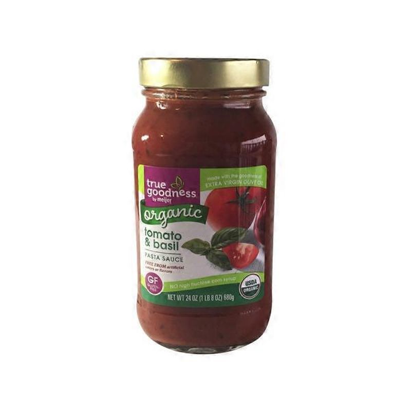 Meijer True Goodness tomato & basil organic PASTA SAUCE (24 oz) - Instacart