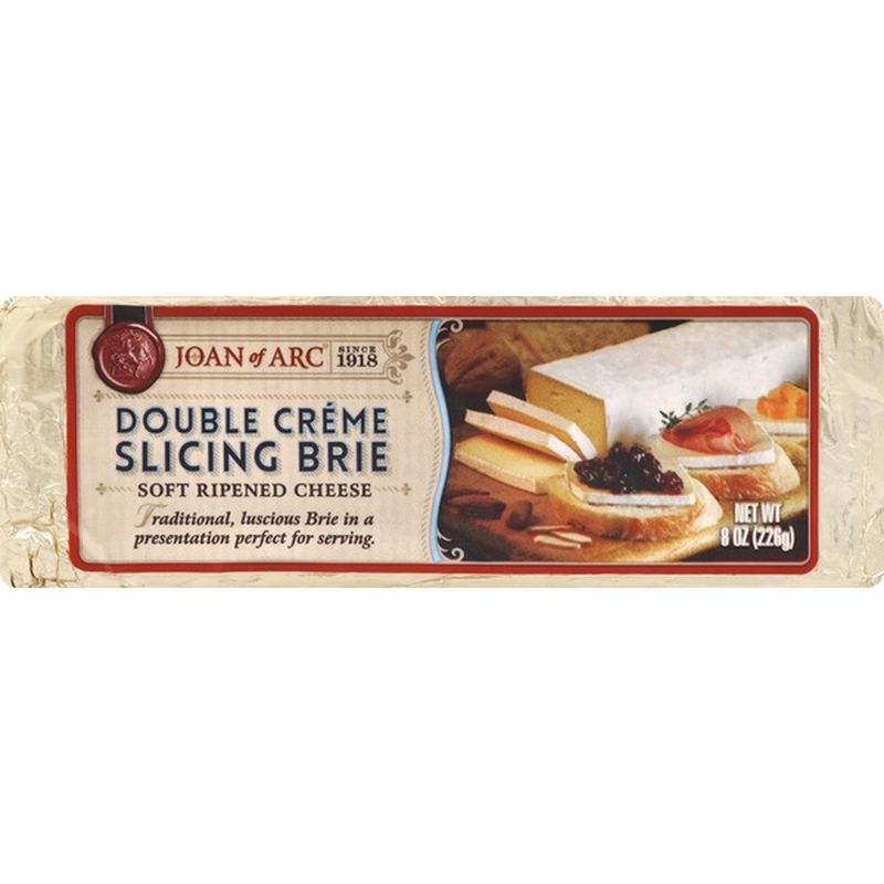 Joan of Arc Cheese, Soft Ripened, Double Creme Slicing Brie (8 oz ...