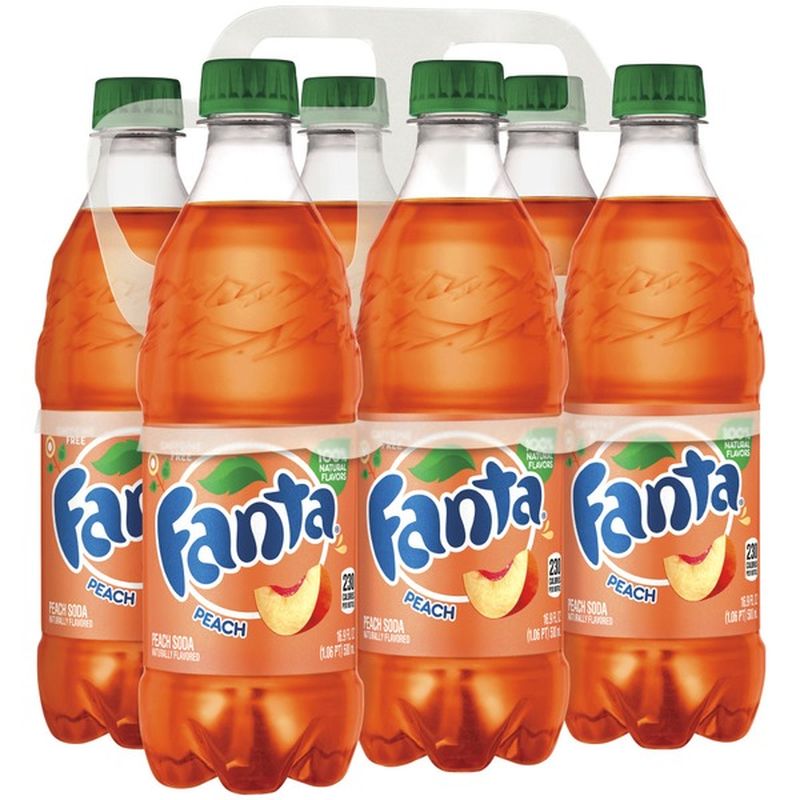 Fanta Peach Soda Bottle Fruit Flavored Soft Drink (16.9 fl oz) - Instacart