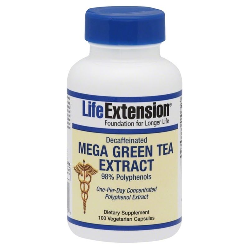 Life Extension Mega Green Tea Extract, Vegetarian Capsules (100 each ...