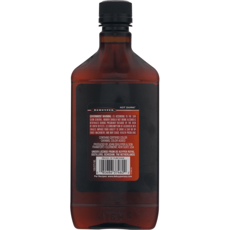 DeKuyper Hot Damn! 100 Proof Cinnamon Schnapps Liqueur (375 ml) - Instacart