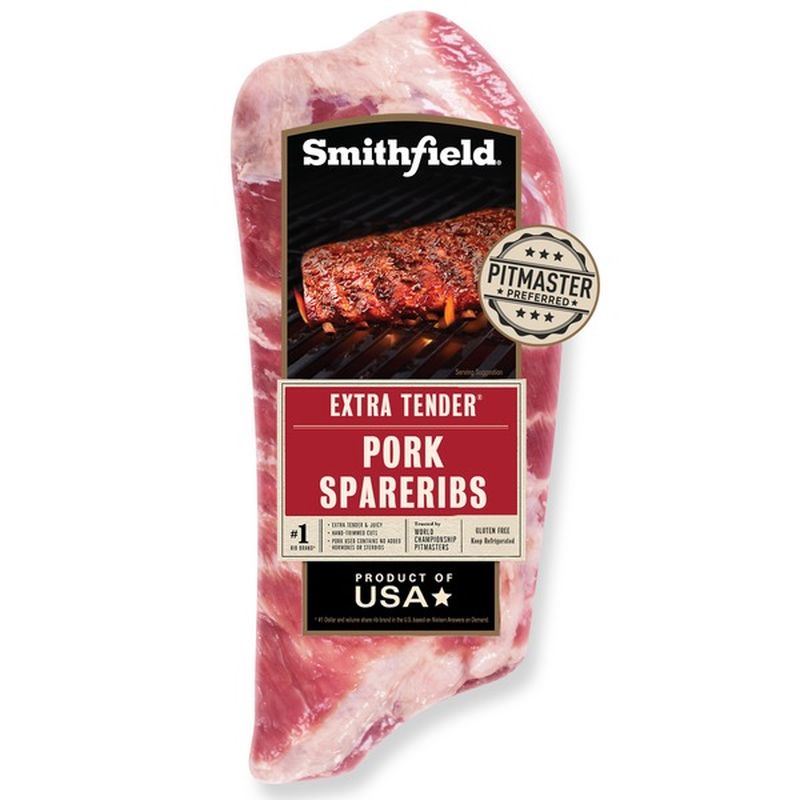 Smithfield Fresh Extra Tender Pork Spareribs (8.94 lb) - Instacart