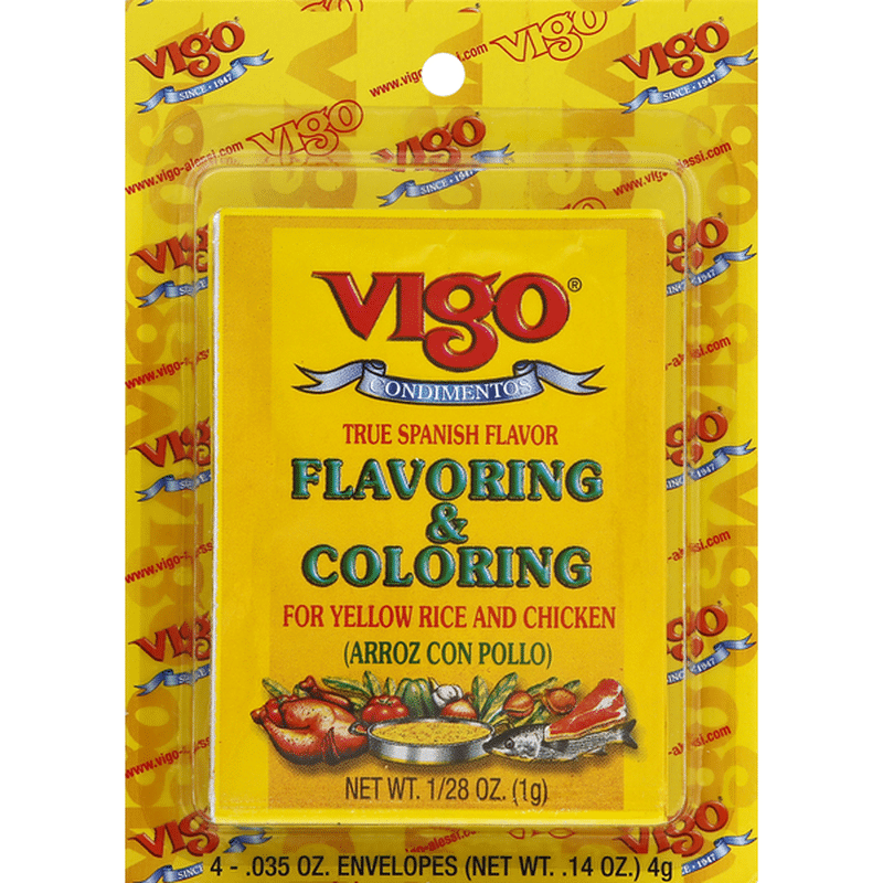Vigo Flavoring & Coloring, for Yellow Rice and Chicken (4 each) - Instacart
