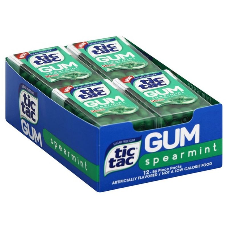 Tic Tac Gum, Sugar Free, Spearmint (12 each) - Instacart