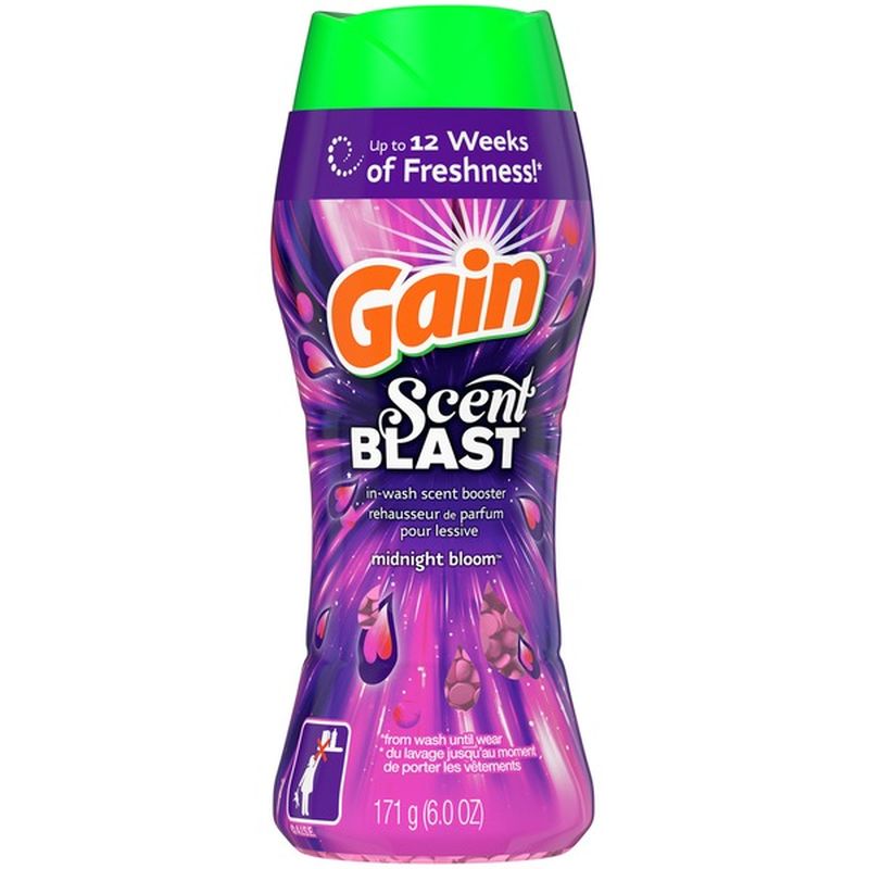 Gain , Scent Blast, In-Wash Scent Booster Beads, Midnight Bloom (6 oz ...