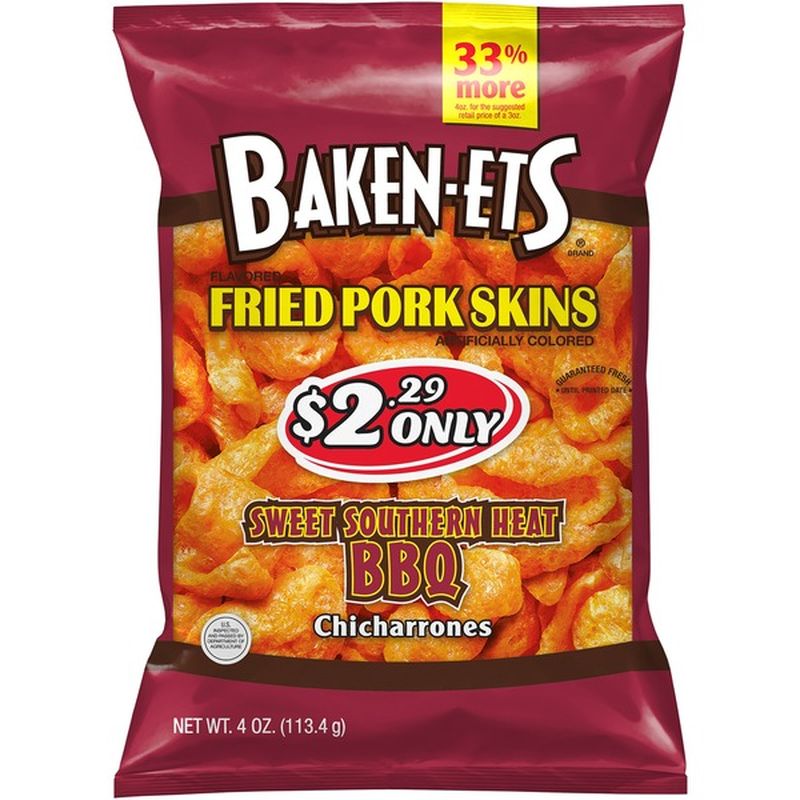 Baken-ets Sweet Southern Heat BBQ Fried Pork Skins (4 oz) - Instacart