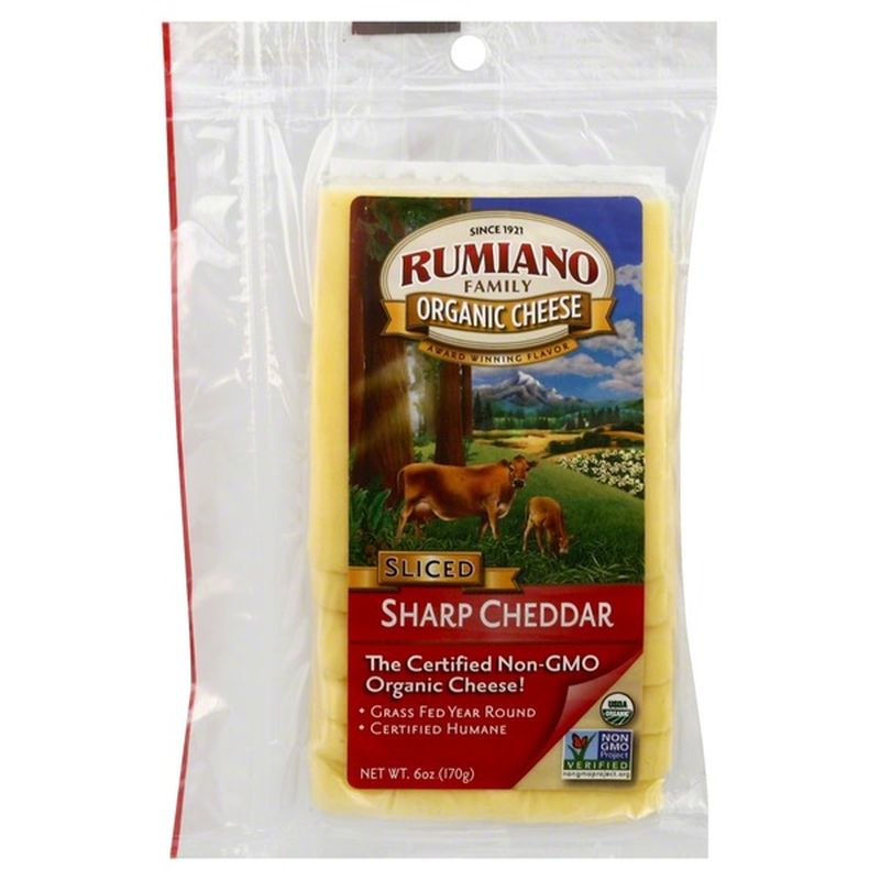 Rumiano Sliced Cheese, Organic, Sharp Cheddar (6 oz) - Instacart