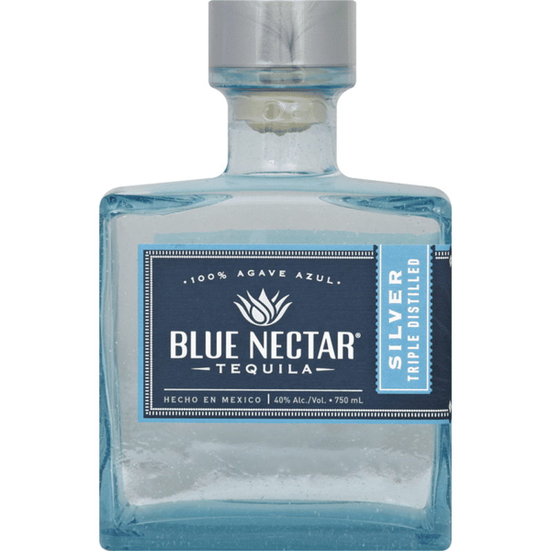 Blue Nectar Tequila, Silver, Triple Distilled (750 ml) - Instacart