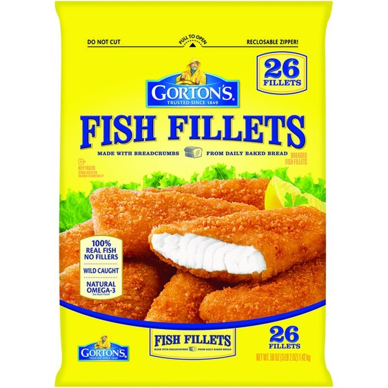 Gorton's Crunchy Breaded Fish Fillets (50 oz) - Instacart
