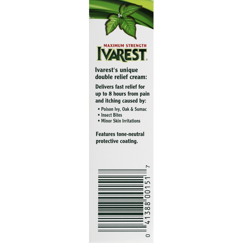 Ivarest Poison Ivy Itch Cream, Maximum Strength (2 oz) - Instacart