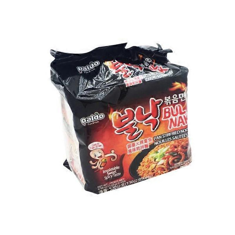 Paldo Bulnak Spicy Octopus Flavor Pan Stir-Fried Instant Noodle (4 ct ...