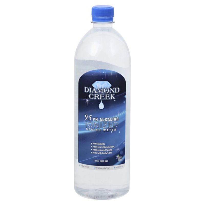 Diamond Creek Spring Water, 9.5 pH Alkaline, Ionized (1 L) - Instacart