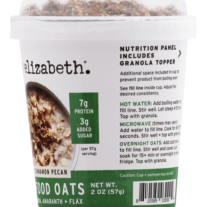 Purely Elizabeth Superfood Oats, Apple Cinnamon Pecan (2 oz) - Instacart