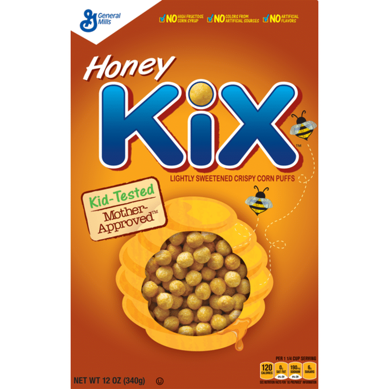 Kix Honey Breakfast Cereal, Crispy Corn Puffs Cereal (12 oz) - Instacart