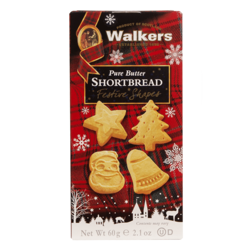Walkers Shortbread Festive Shapes, Shortbread (2.1 oz) - Instacart