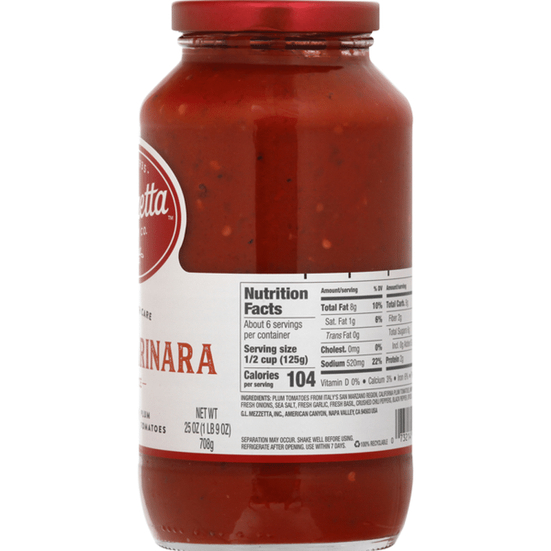 Mezzetta Sauce, Spicy Marinara (25 oz) - Instacart