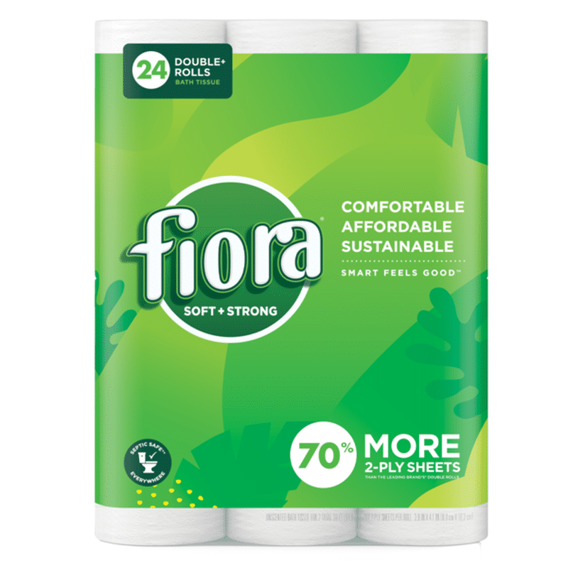 Fiora Soft & Strong Bath Tissue, Double+ Roll (24 ct) - Instacart