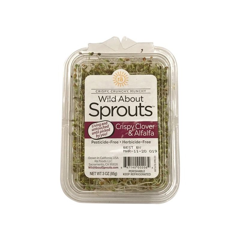 Wild About Sprouts Sprouts, Crispy Clover & Alfalfa (3 oz container ...