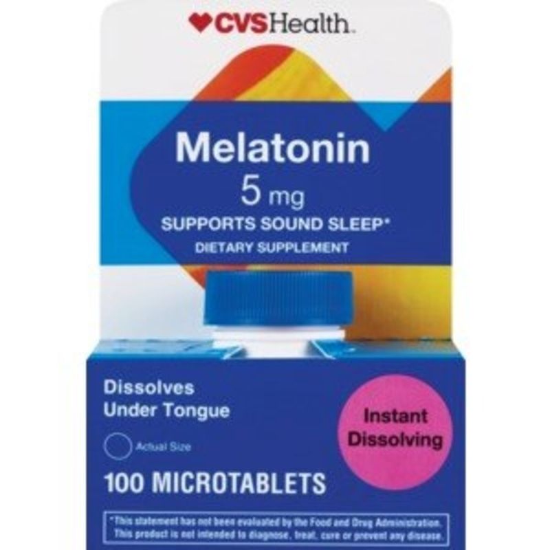 CVS Pharmacy Instant Dissolving Melatonin Microtablets 5mg (100 ct ...