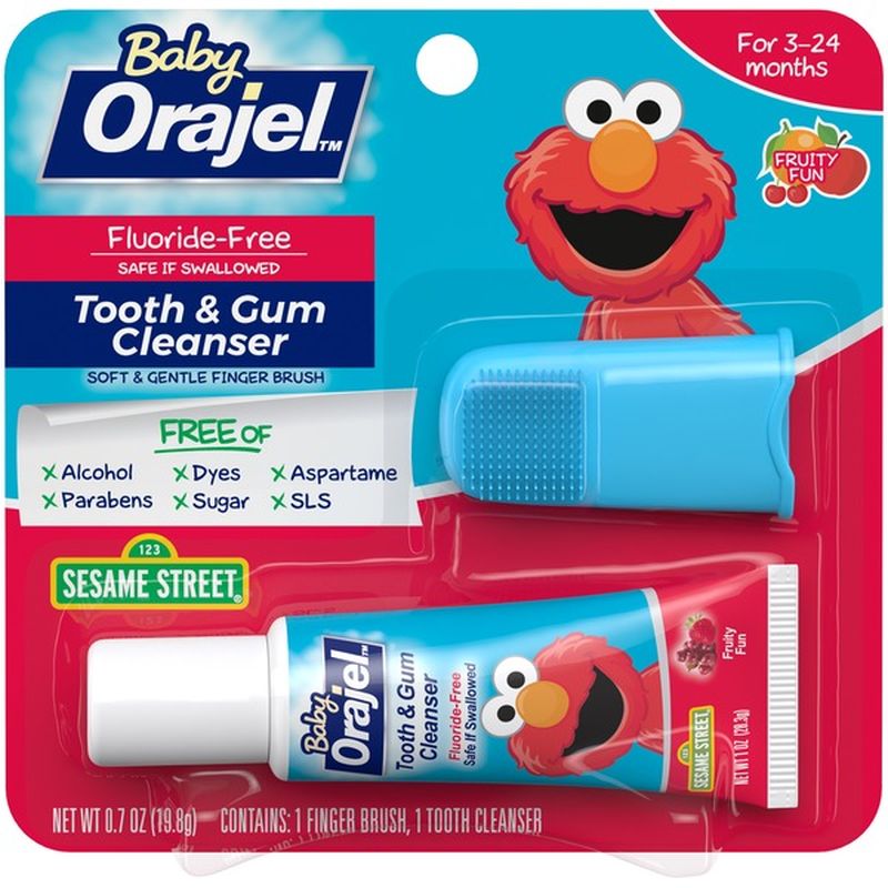 Orajel Sesame Street Fruity Fun Tooth & Gum Cleanser (0.7 oz) - Instacart