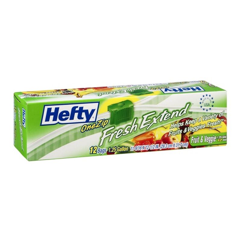 Hefty OneZip Fresh Extend Fruit & Veggie Bags (12 ct) - Instacart