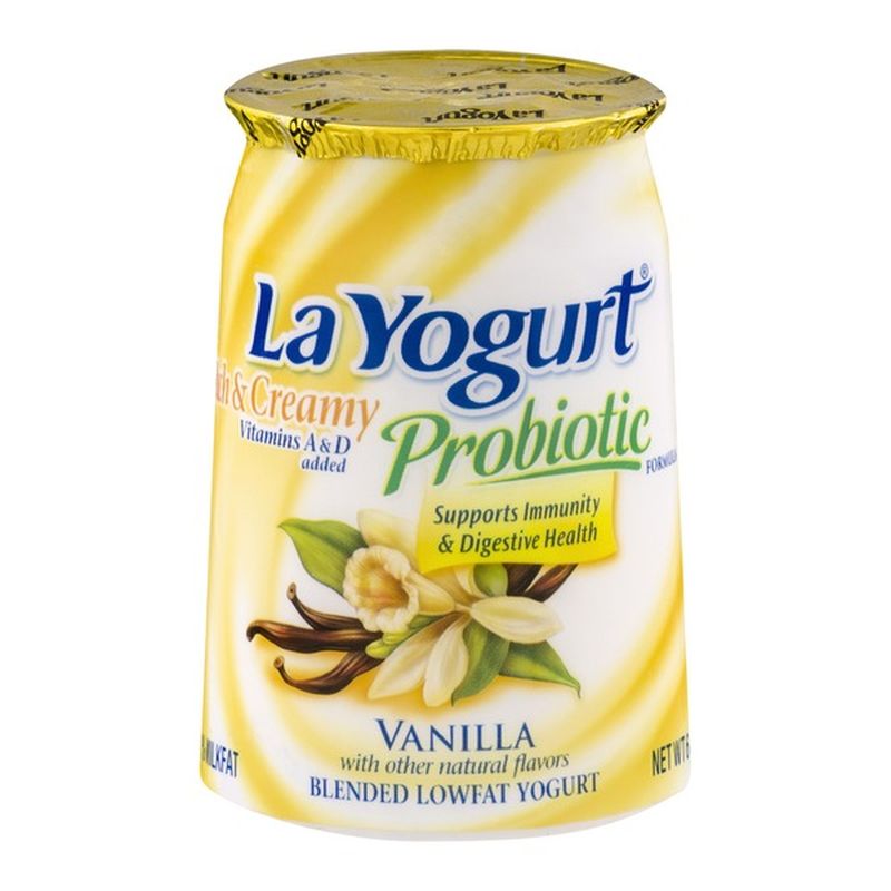 La Yogurt Yogurt, Lowfat, Blended, Probiotic Formula, Vanilla (6 oz ...