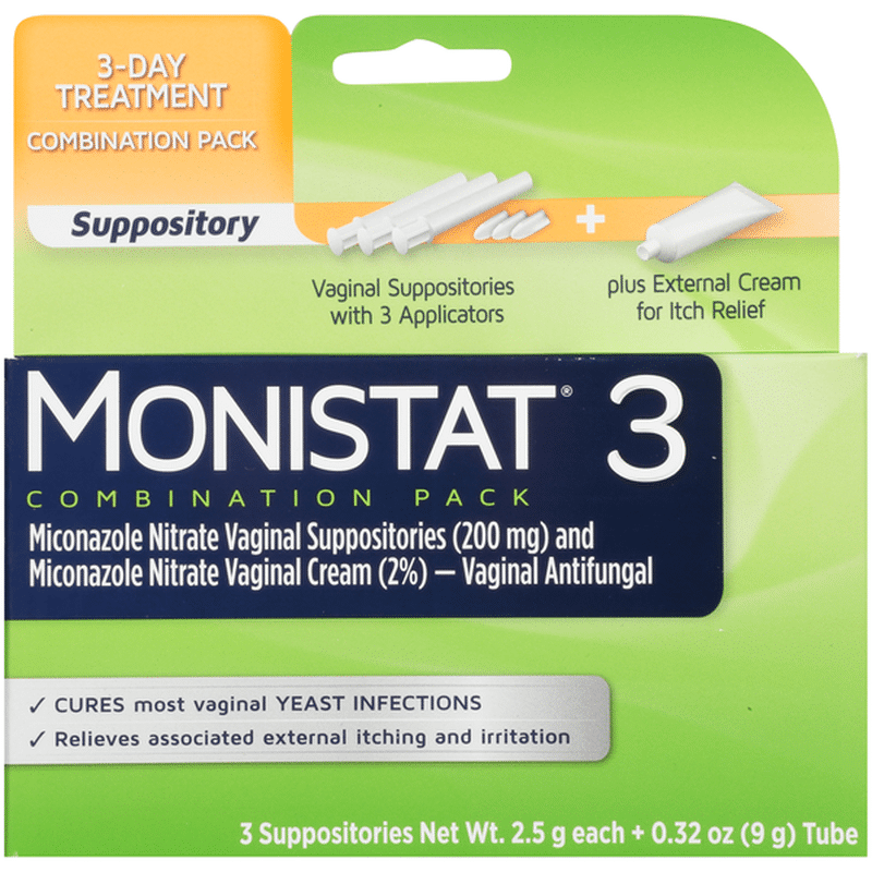 Monistat 3 Combination Pack Variety Pack (3 ct) - Instacart